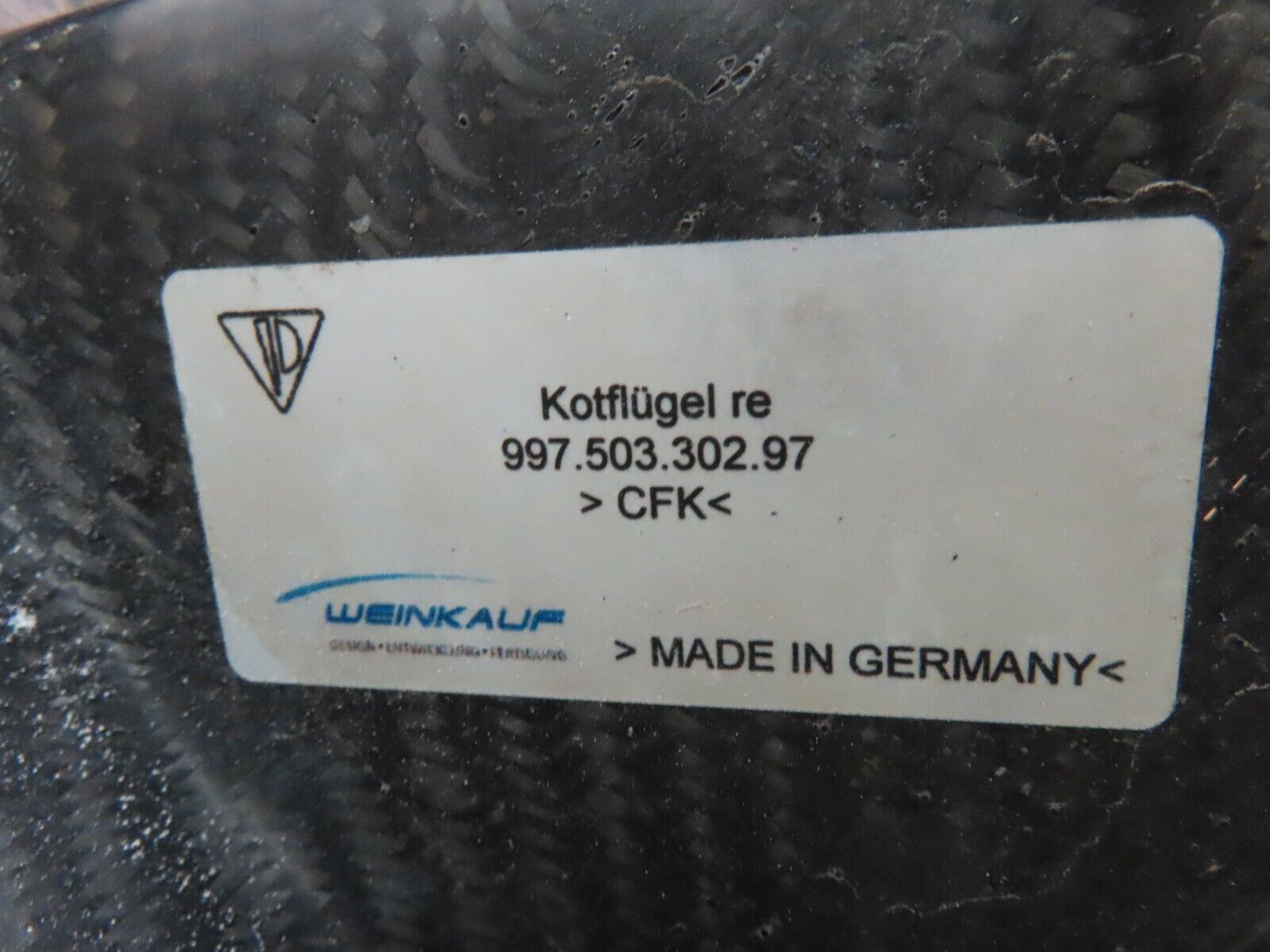 Porsche 911 997 GT3 R Cup Kotflügel Rechts Original Neu 99750330297 ...