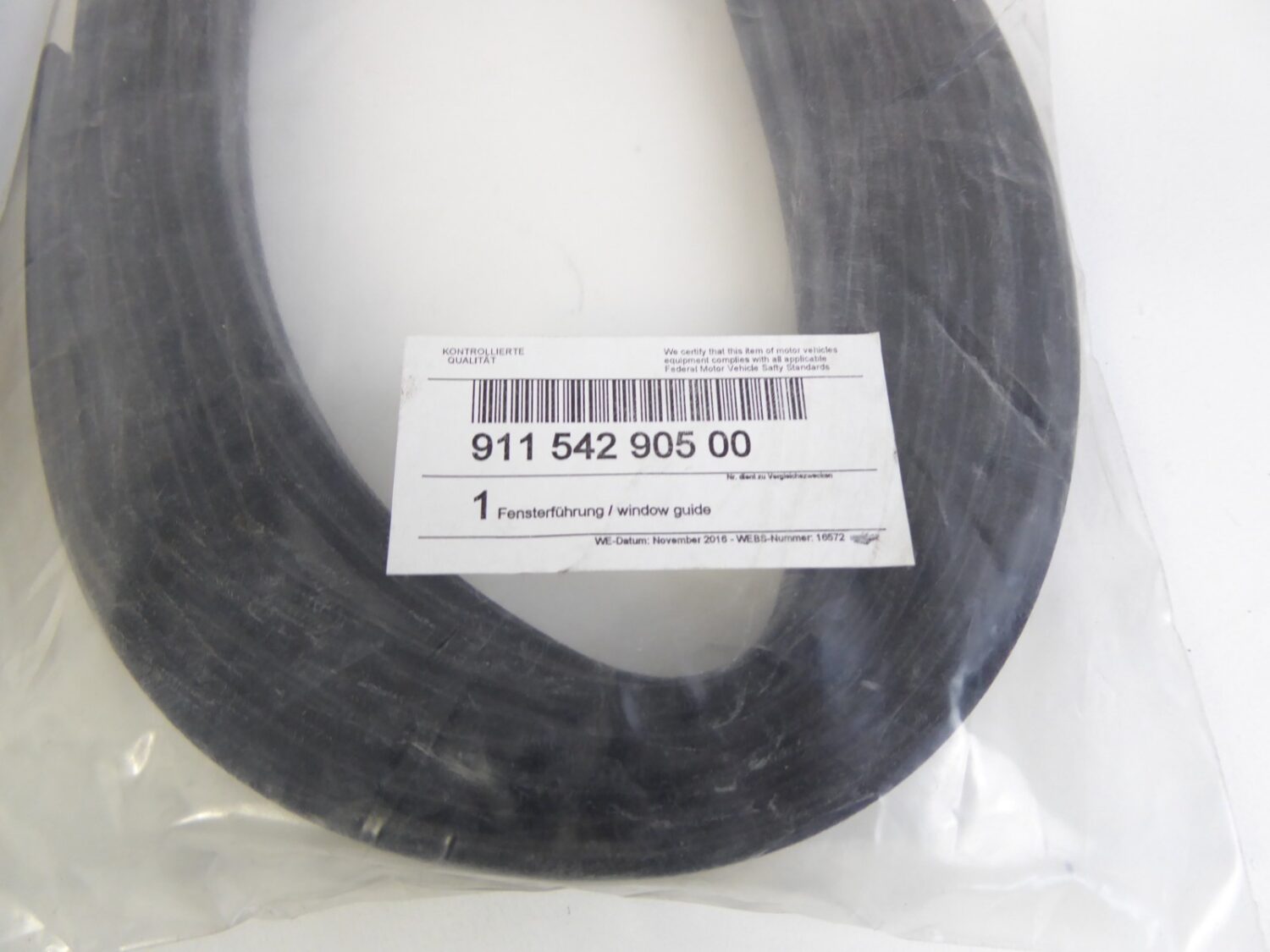 PORSCHE 911 F/G 964 993 Coupe Targa Abdichtleiste 91154290500 – Elferteile Seifert